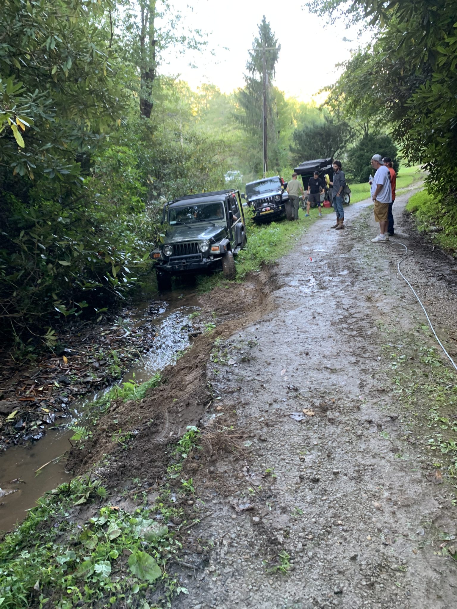 Road washed out in North Carolina - Offroad Portal
