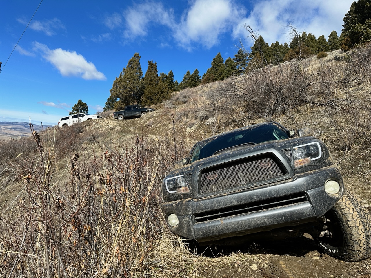 Toyota Tacoma high centered in mud - Offroad Portal